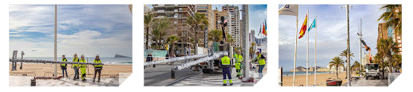 Benidorm inicia la colocación de las nuevas farolas de la catenaria del ...